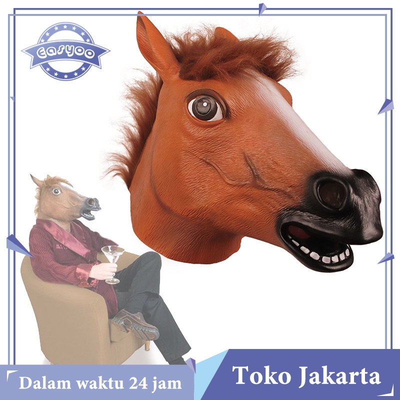 Jual Horse Mask Topeng Kuda Bahan Latex Untuk Halloween Cosplay Acara ...
