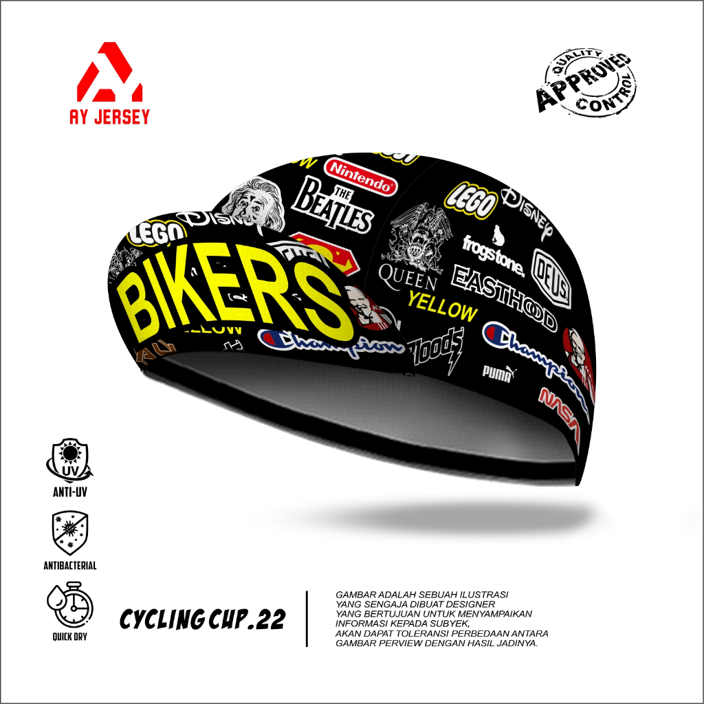 Jual CYCLING CAP | TOPI SEPEDA | TOPI BOLA | TOPI HARIAN | Shopee Indonesia