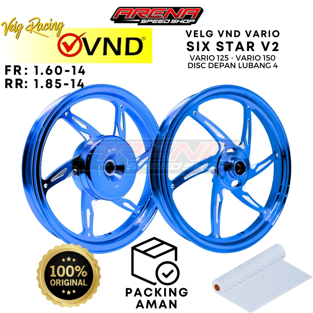 Jual VND Six Star V2 160x14 & 185x14 - Velg Racing Vario 125 Vario 150 Ring 14 Original Asli VND ...