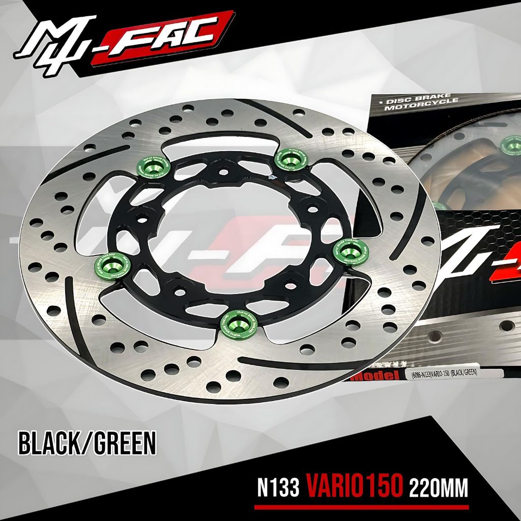 Jual Cakram Depan VARIO 150 NEW MUFAC Disc Brake 5 Lubang 220mm N133 ...