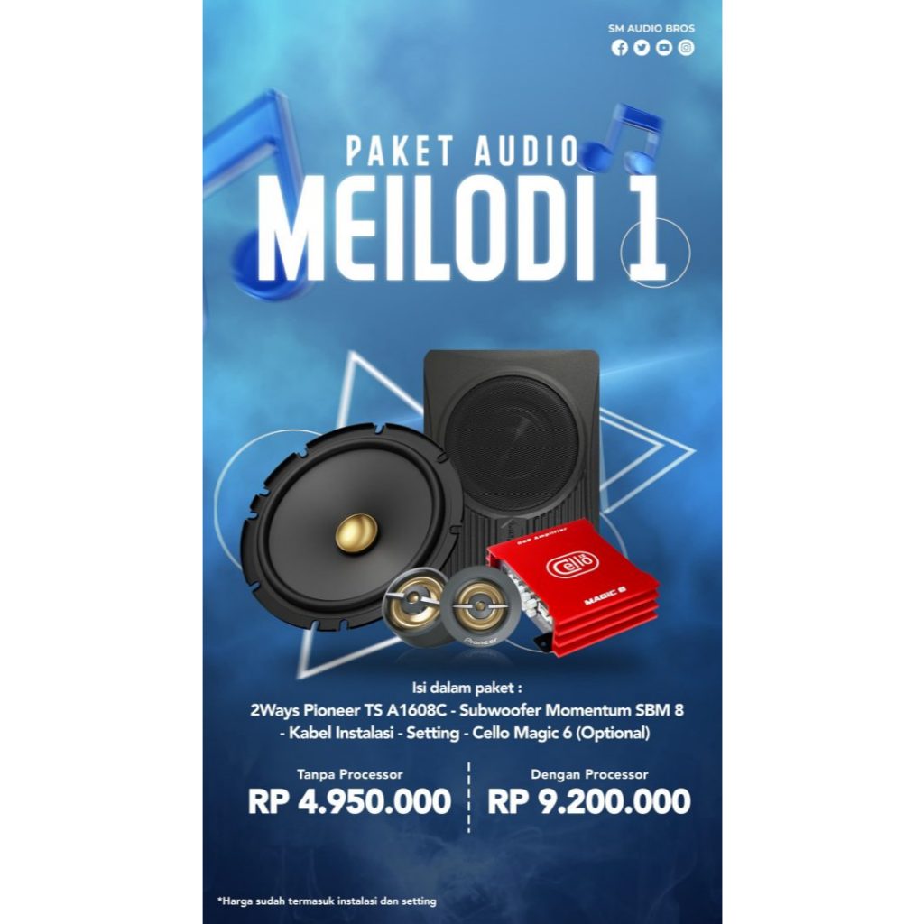 Jual Paket Audio Mobil Meilodi 1 | Shopee Indonesia