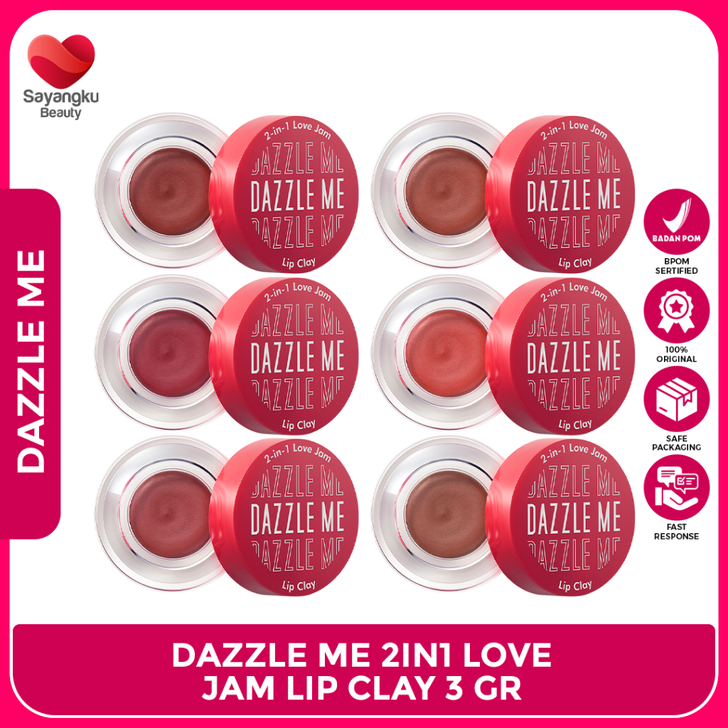 Jual DAZZLE ME 2 in 1 Love Jam Lip Clay 3 g | Shopee Indonesia