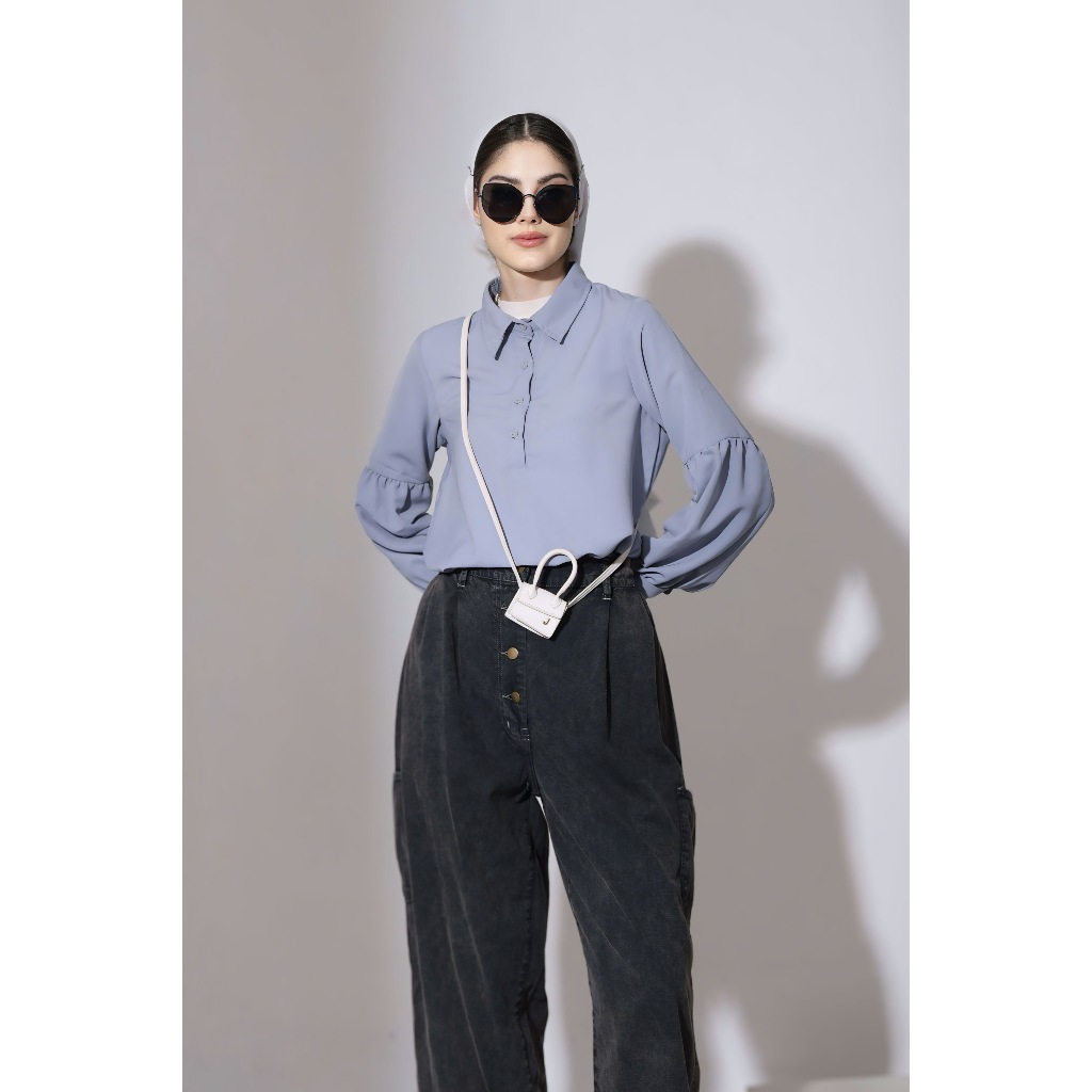 Jual Hava Blouse Lengan Panjang Wanita Firyal Blouse | Shopee Indonesia