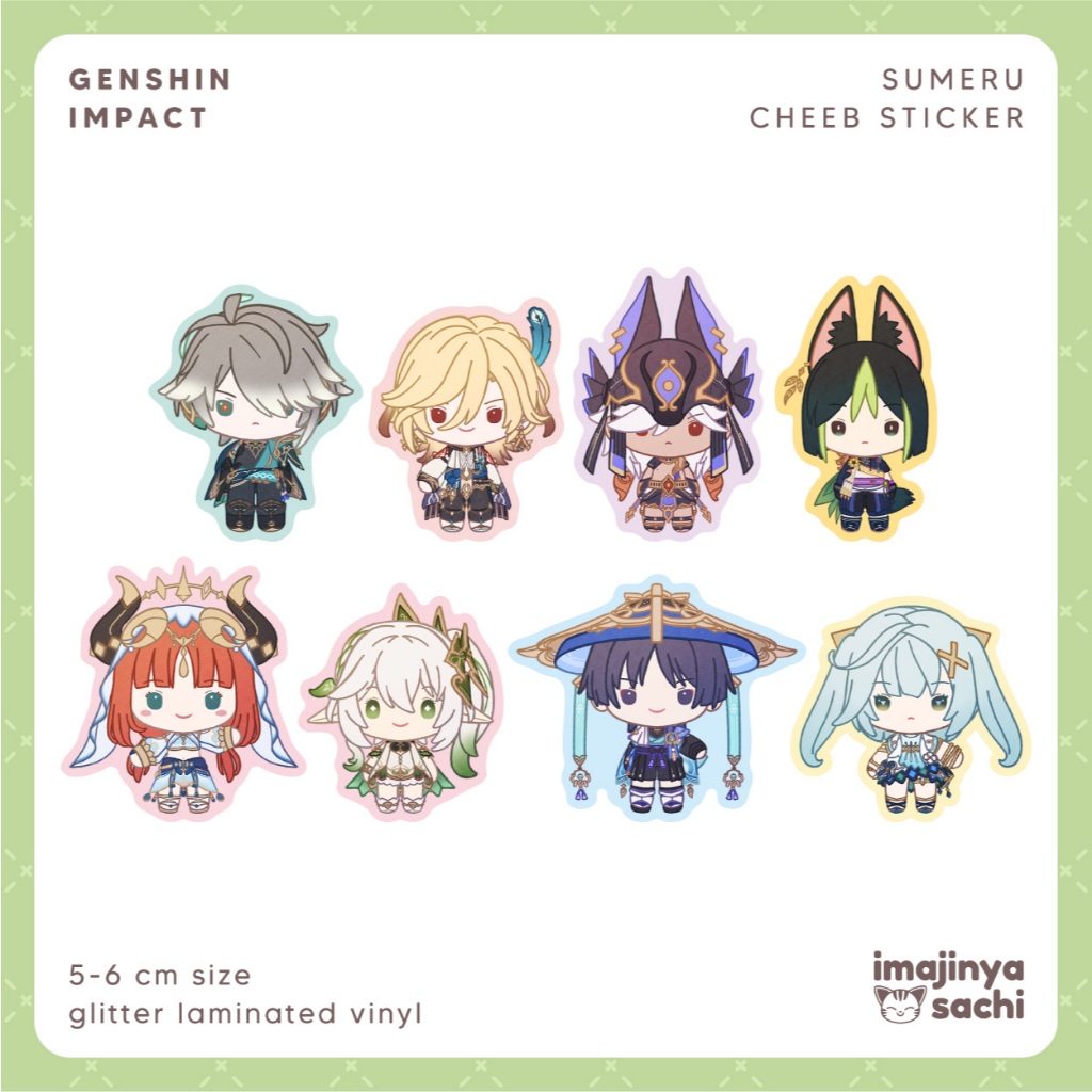 Jual [ imajinyasachi ] Genshin Impact Sumeru Glitter Sticker | Shopee ...