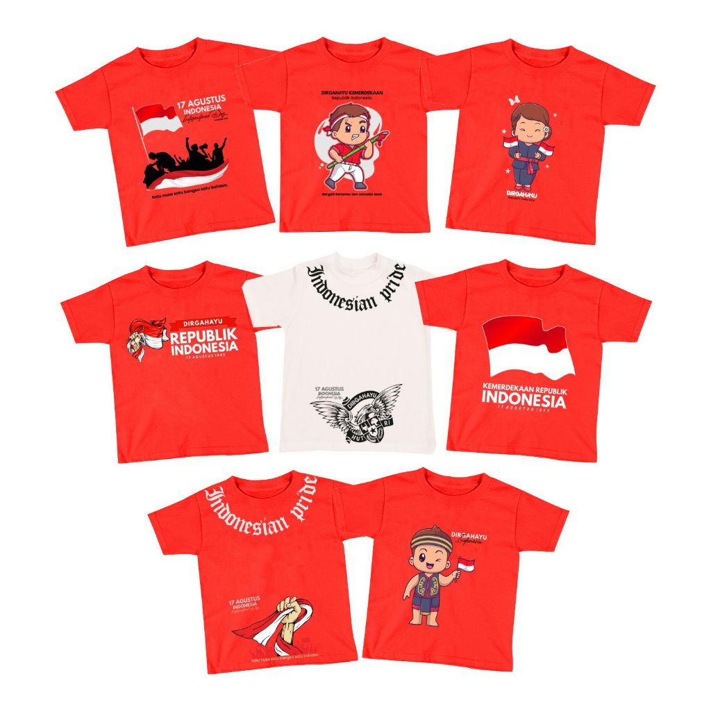 Jual Ali Ash Kaos Anak HUT RI Agustusan Kemerdekaan Republik Indonesia 17 Agustus 1945 Dirgahayu ...