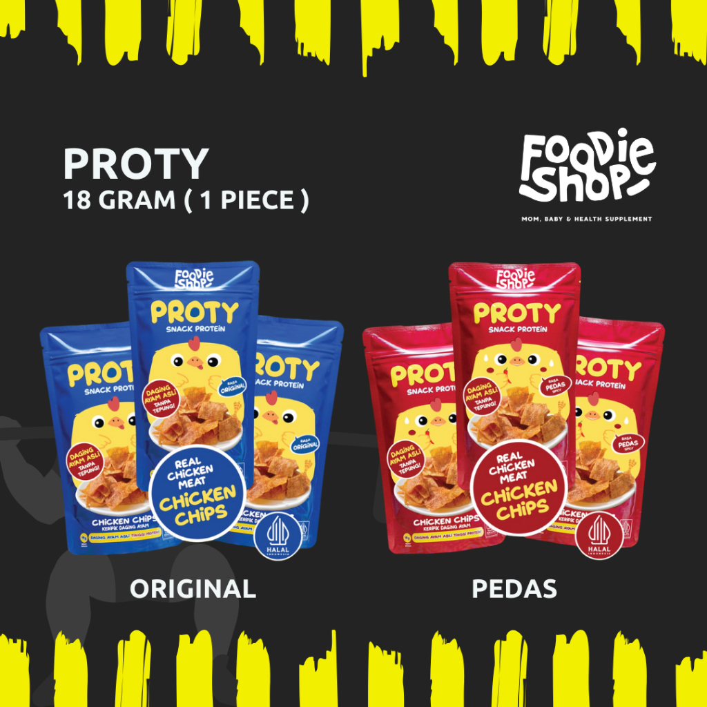 Jual PROTY Chicken Chips Pedas (1 pcs) - Keripik Daging Ayam Krispi ...