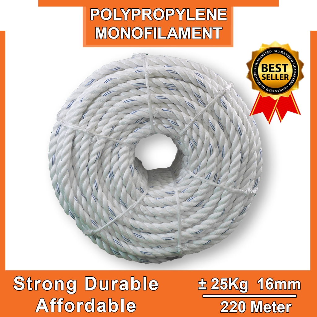 Jual Tali Tampar Tali Tambang PP Mono Rope 16mm - 1 Meter | Shopee ...