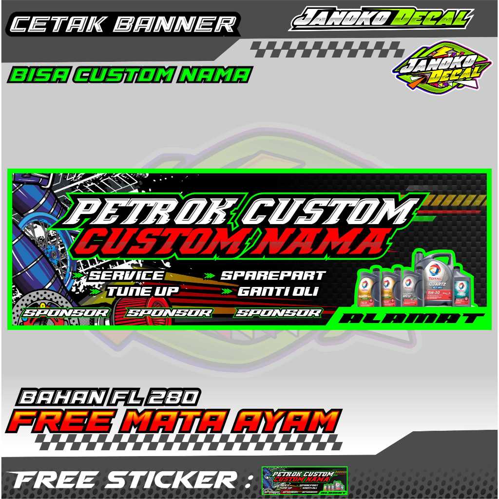 Jual CETAK BANNER CUSTOM METERAN - SPANDUK METERAN BISA CUSTOM NAMA ...