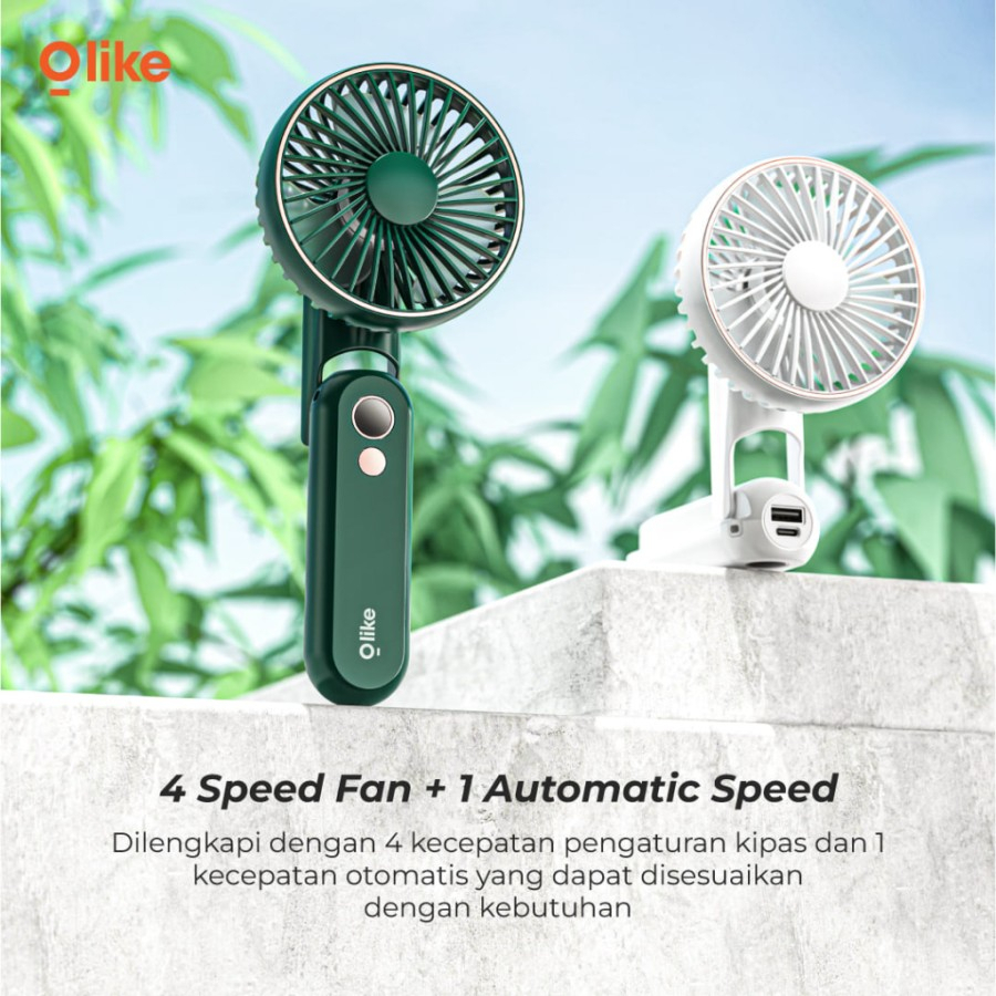 Jual Olike PF1 Kipas Angin Lipat Portable Multifungsi 2 in 1 Mini Fan ...