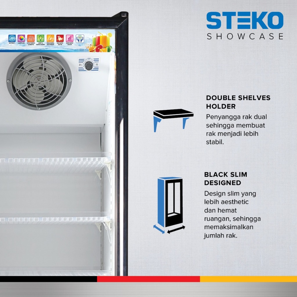 Jual Showcase Steko MG 180 | MG 200 | MG 220 | MG300 No Frost 180/200 ...