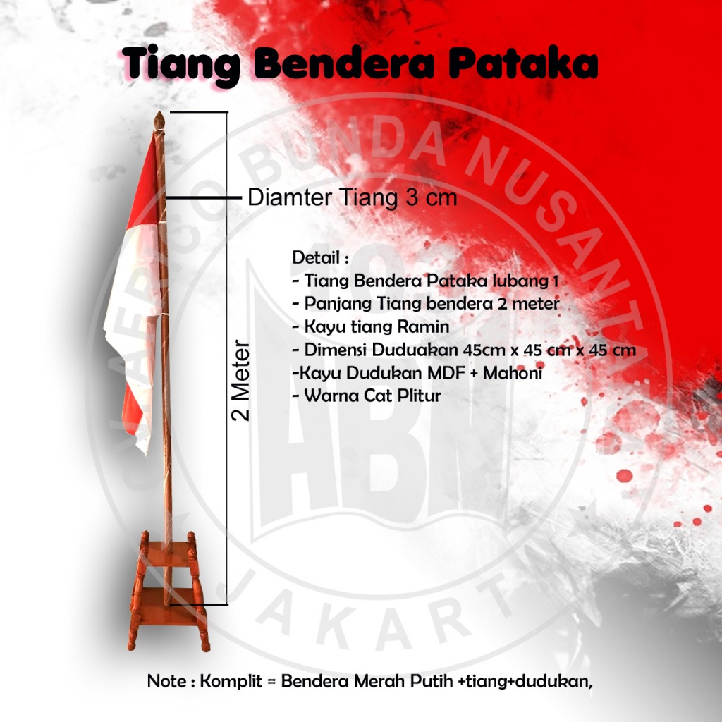Jual TIANG BENDERA PATAKA 1 LUBANG//TIANG BENDERA LENGKAP//TIANG BENDER ...