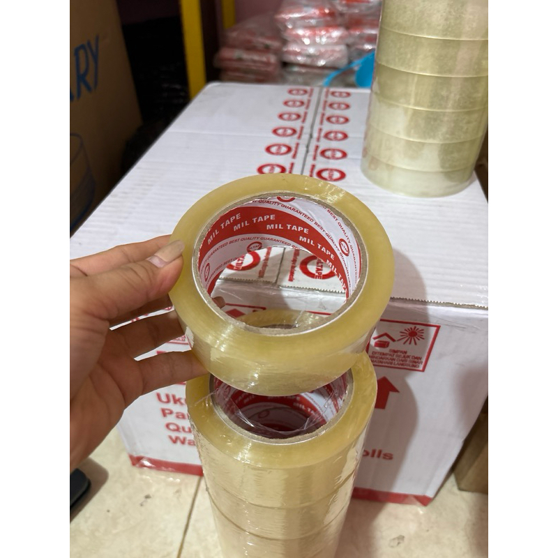 Jual Lakban bening 2 inch 45mm 100yard bening | Shopee Indonesia