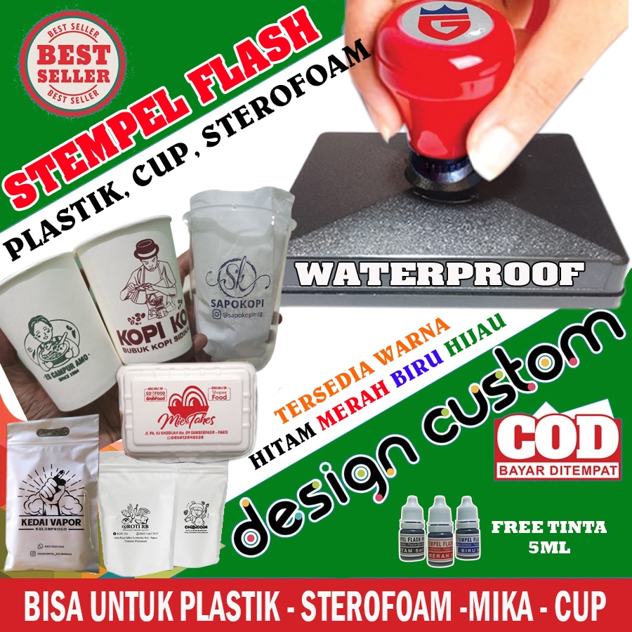 Jual Stempel Flash Plastik / Gelas Cup / Sterofoam / Mika / Tinta ...
