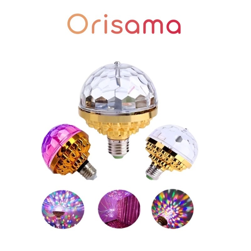 Jual LAMPU DISCO PUTAR 7 WARNA / Bohlam Lampu Disco Magic Ball RGB ...