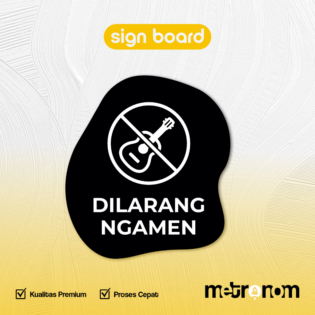Jual Dilarang Ngamen Sign Board Akrilik | Shopee Indonesia