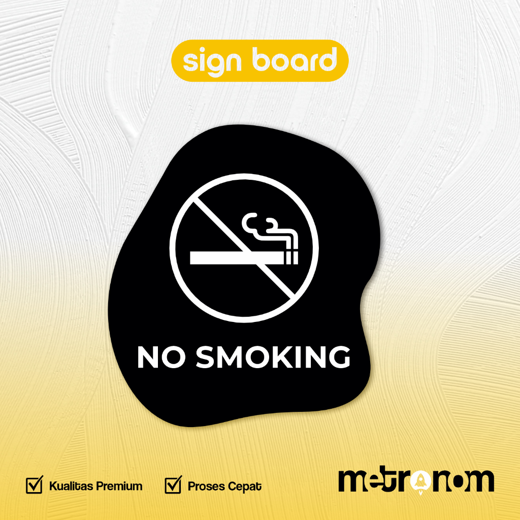 Jual No Smoking SIGN BOARD AKRILIK | Shopee Indonesia