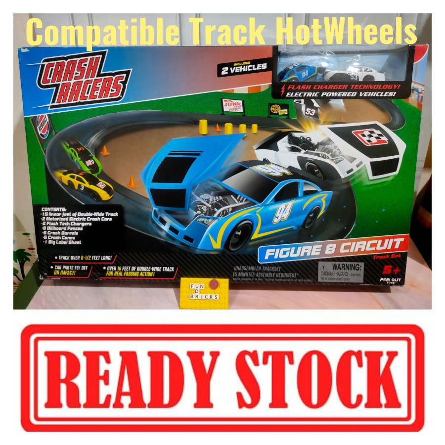 Jual Crash Racers Figure 8 Circuit Compatible Hot Wheels Track Diecast ...