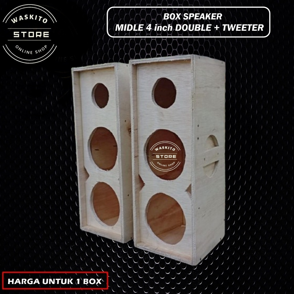Jual Box Speaker Midle 4 inch Double plus Tweeter | Shopee Indonesia