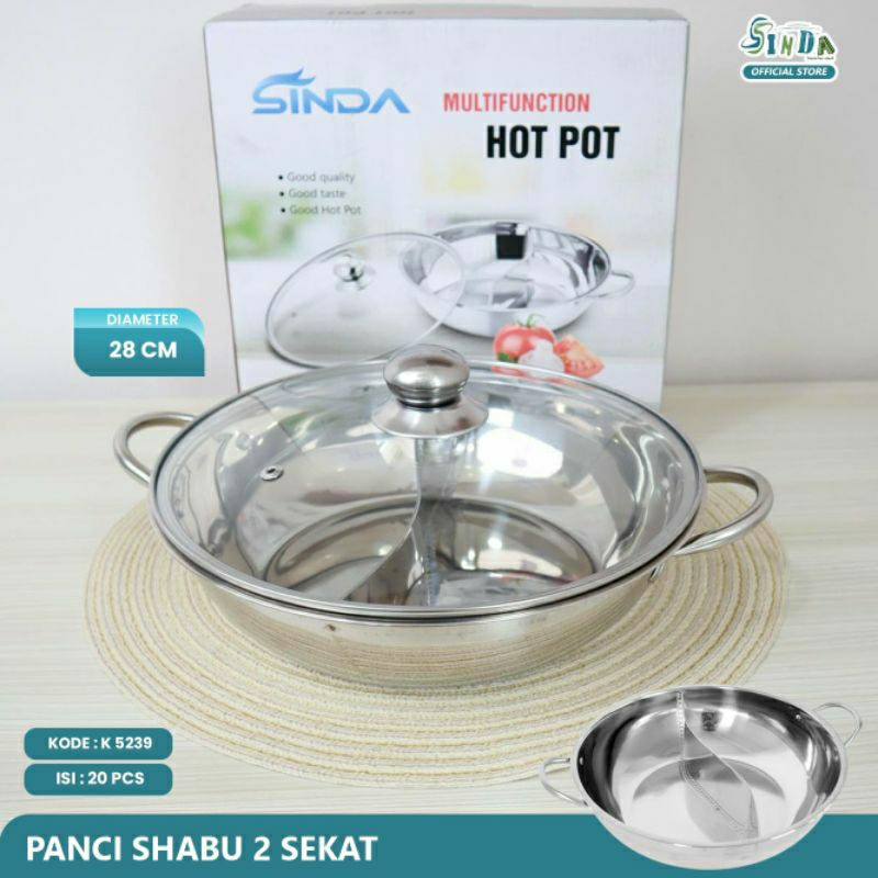 Jual Panci shabu 2 sekat 28cm | Shopee Indonesia