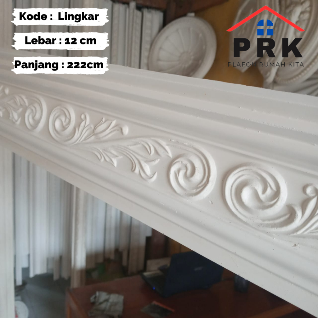 Jual Lis List Gypsum Gipsum Motif Lingkar lebar 12,5cm Plafon ornament ...