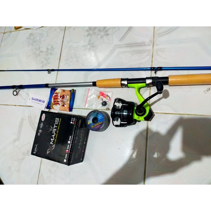 Jual Joran karbo holo shmano dan reel 3000 power handle | Shopee Indonesia