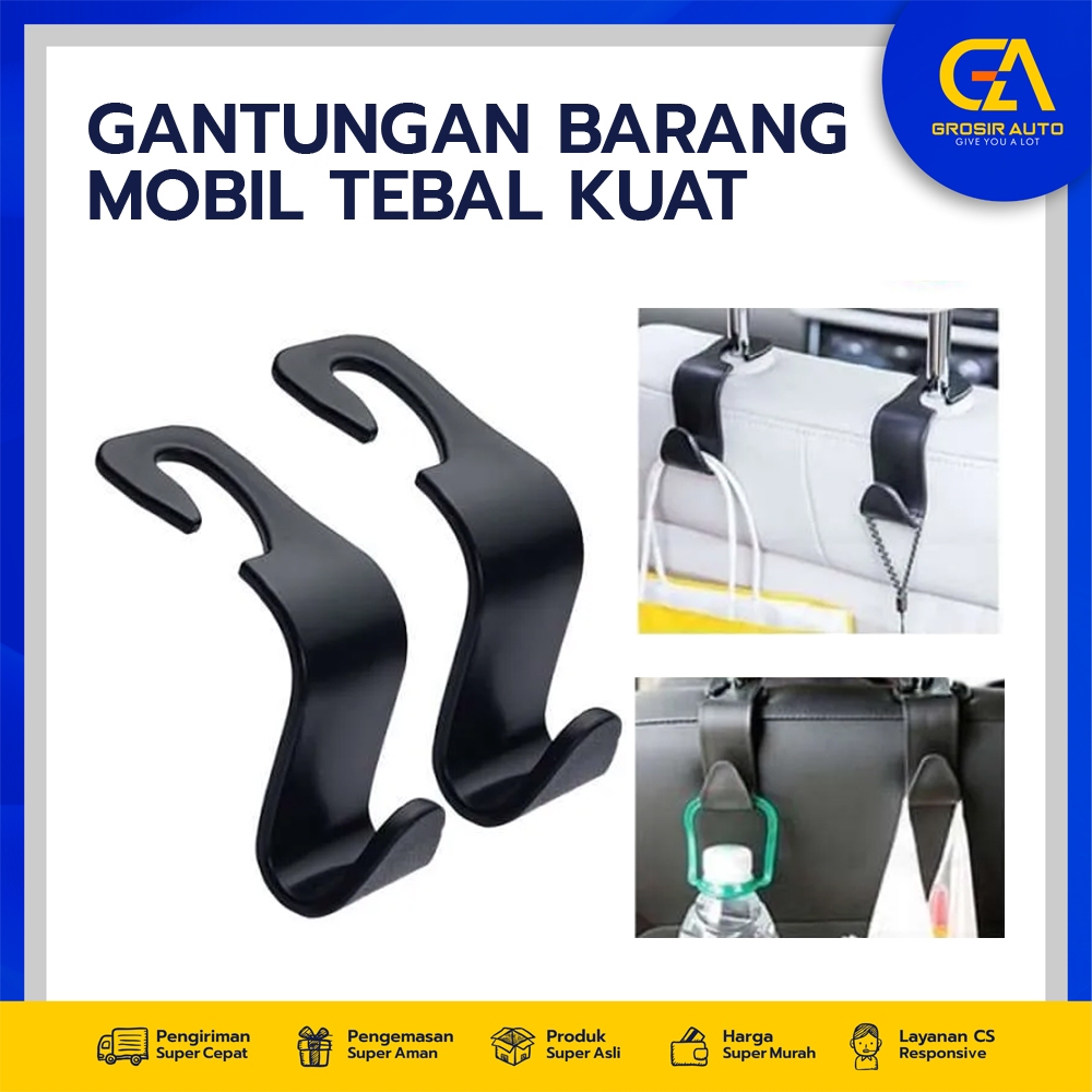Jual Gantungan Barang Mobil Car Organizer Hanger Hook Headrest Kuat ...