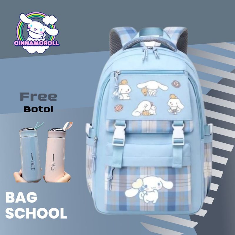 Jual Tas Ransel Cinamoroll Tas Sekolah Anak Perempuan SD SMP SMA Karakter kartun Sanrio Series ...