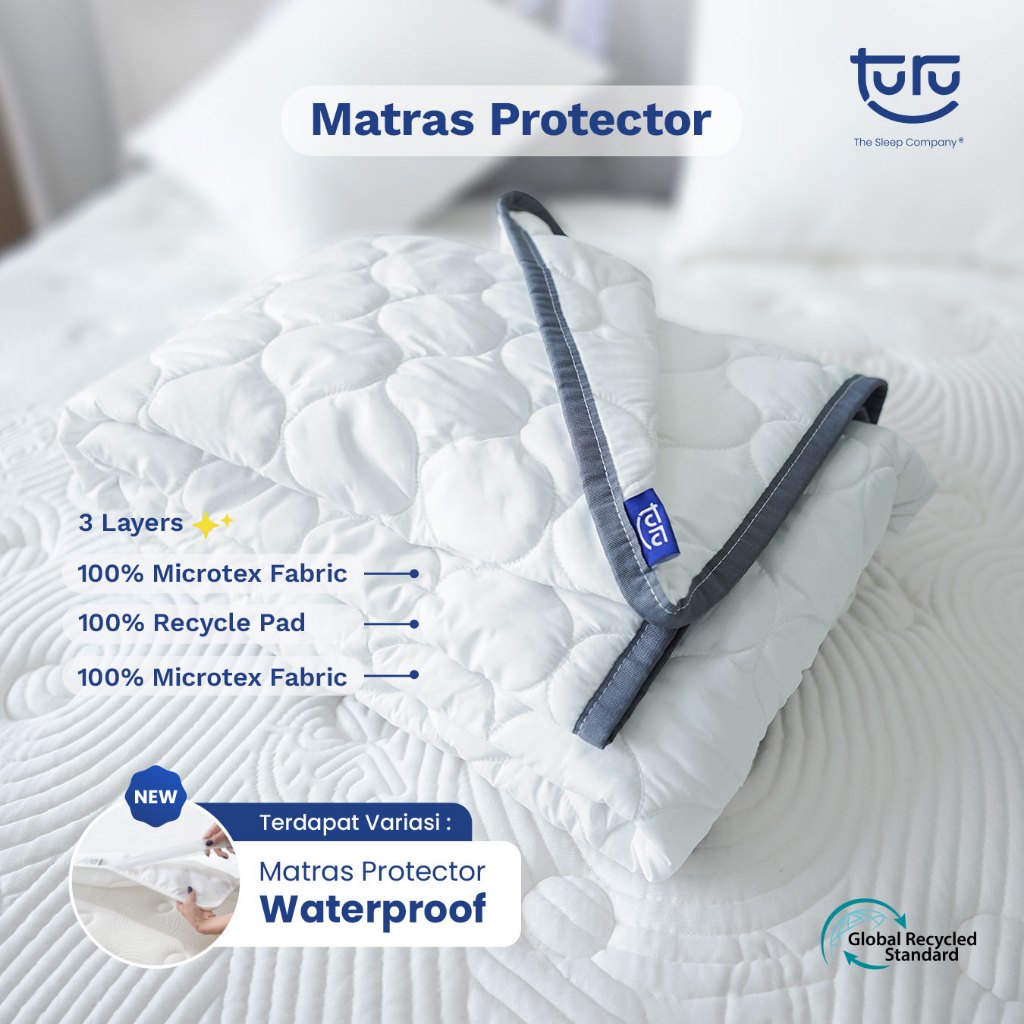 Jual Matras Mattress Protector TURU Non Waterproof & Matras Waterproof ...
