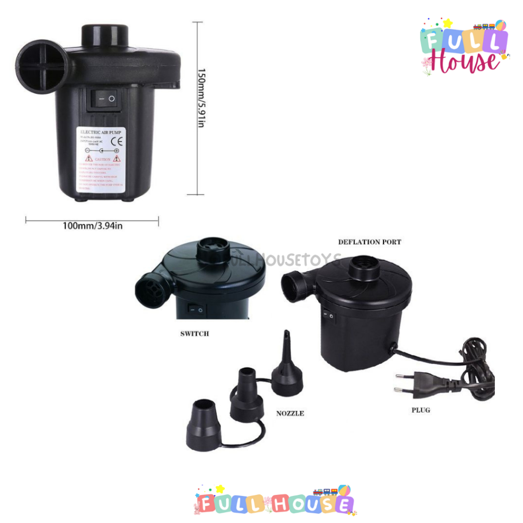 Jual POMPA ANGIN ELEKTRIK COLOKAN LISTRIK/POMPA KOLAM RENANG KASUR BAJU | Shopee Indonesia