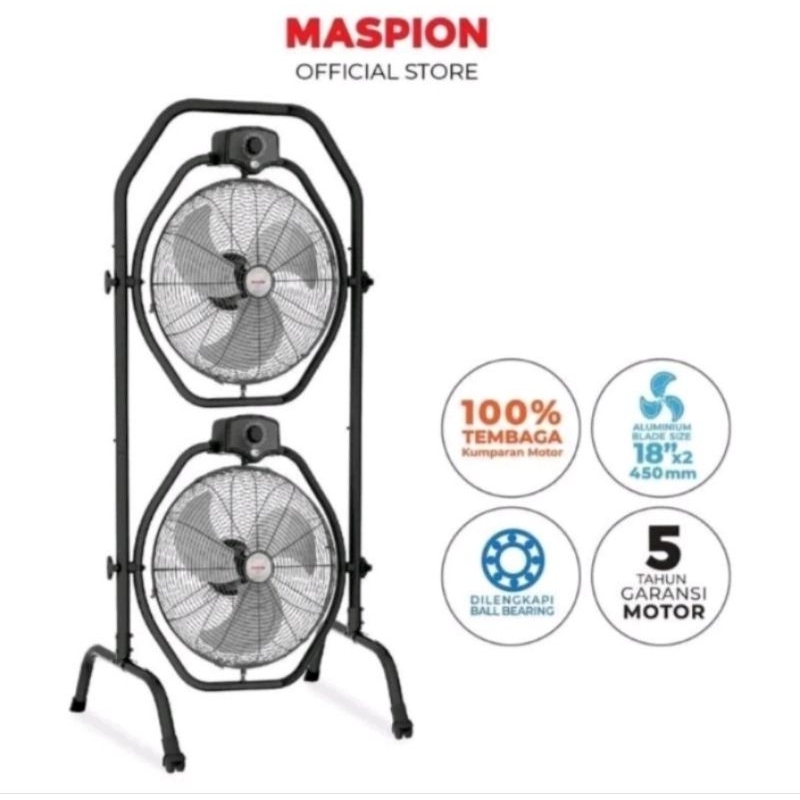 Jual Maspion Power Fan 18 inch 2 Tingkat PW 18x2 /PW18x2 | Shopee Indonesia