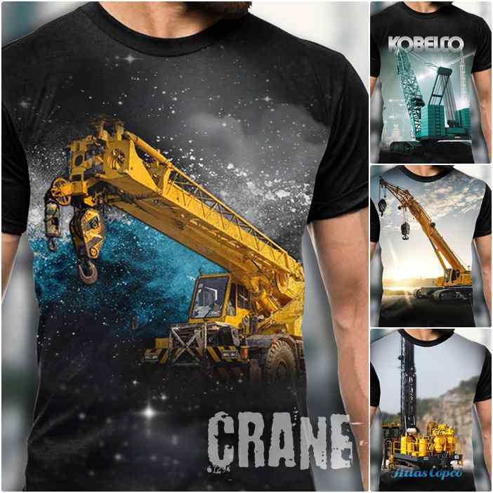 Jual Kaos CRANE Baju Alat Berat T-shirt Tambang Crawler Batubara Nikel ...