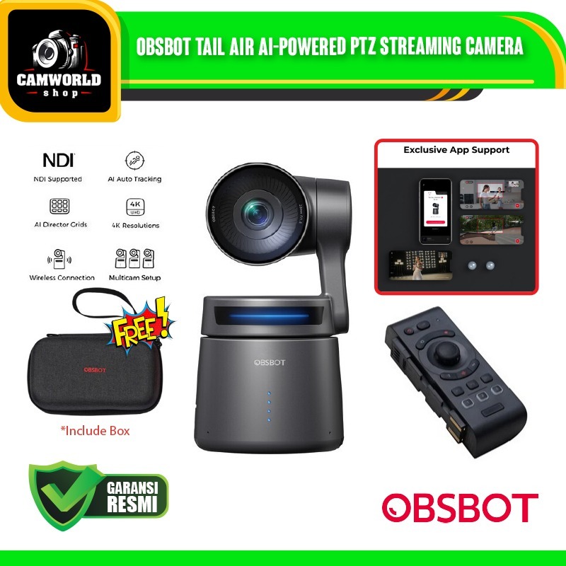 Jual OBSBOT Tail Air AI-Powered PTZ Streaming Camera | Shopee Indonesia