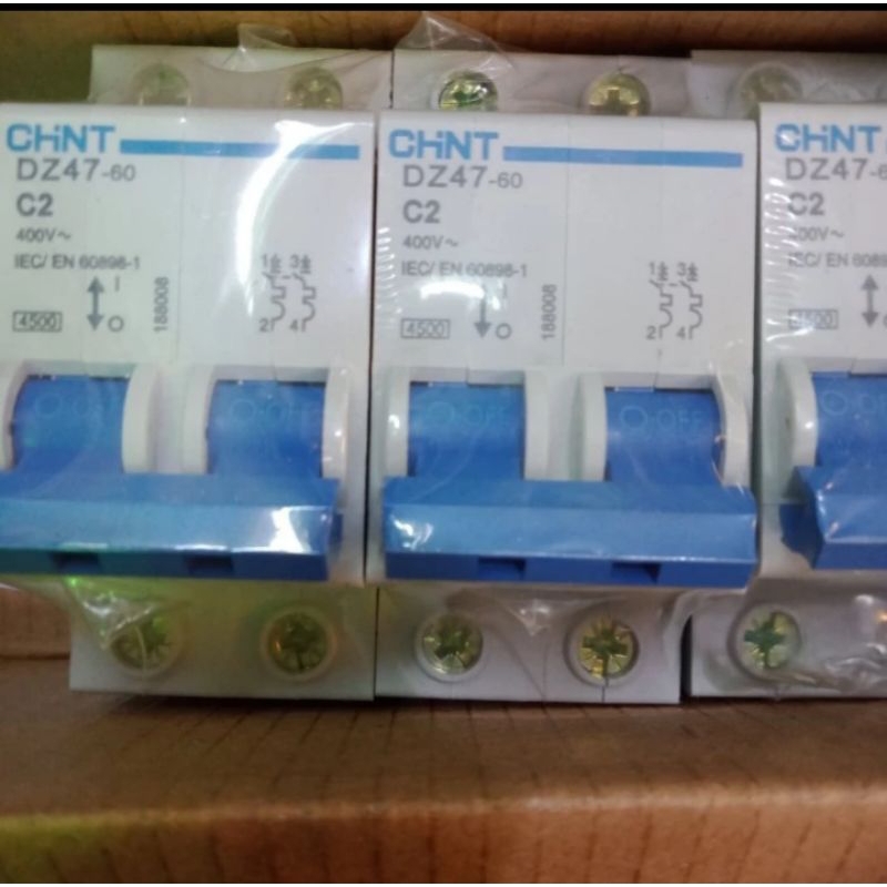 Jual MCB CHINT 2P 2A ORIGINAL ASLI | Shopee Indonesia