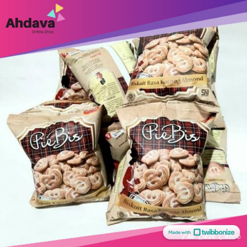 Jual Snack Pie Bis Monde Kering / Biskuit Rasa Kacang Almond Berat 40 ...