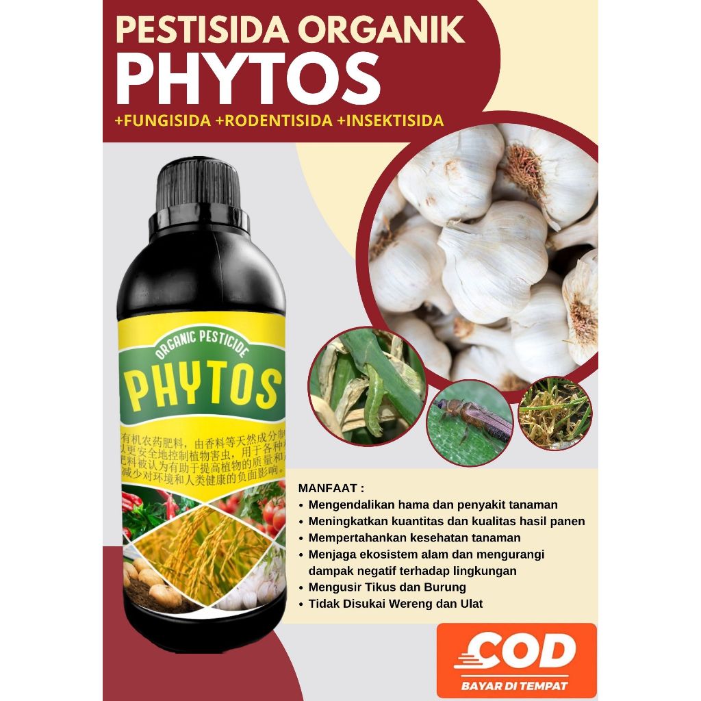 Jual Pestisida 3 In 1 Phyitos Rodentisida Insektisida Fungisida Isi 500 ...