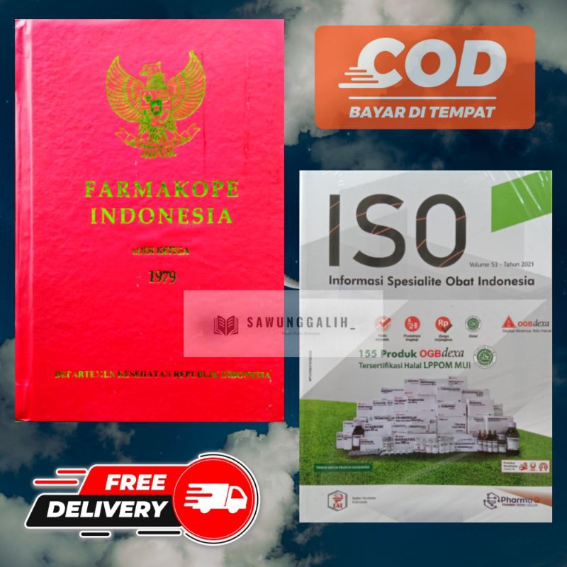 Jual PAKET 2 BUKU FARMASI : FARMAKOPE INDONESIA EDISI 3 ( F3 ) DAN ISO OBAT VOL.53 TH 2021 ...
