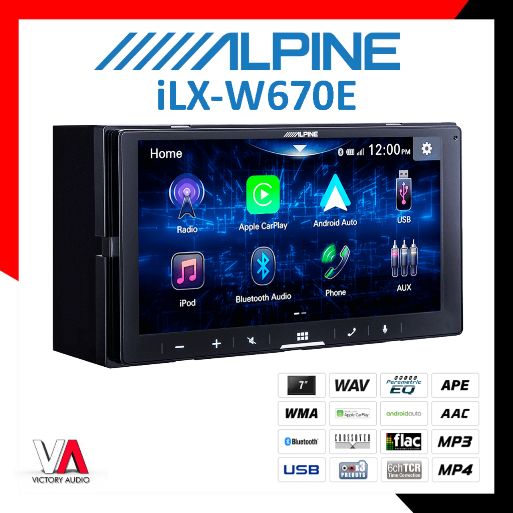 Jual Head Unit Double Din ALPINE iLX-W670E 7 Inch 7 Inci Universal ...