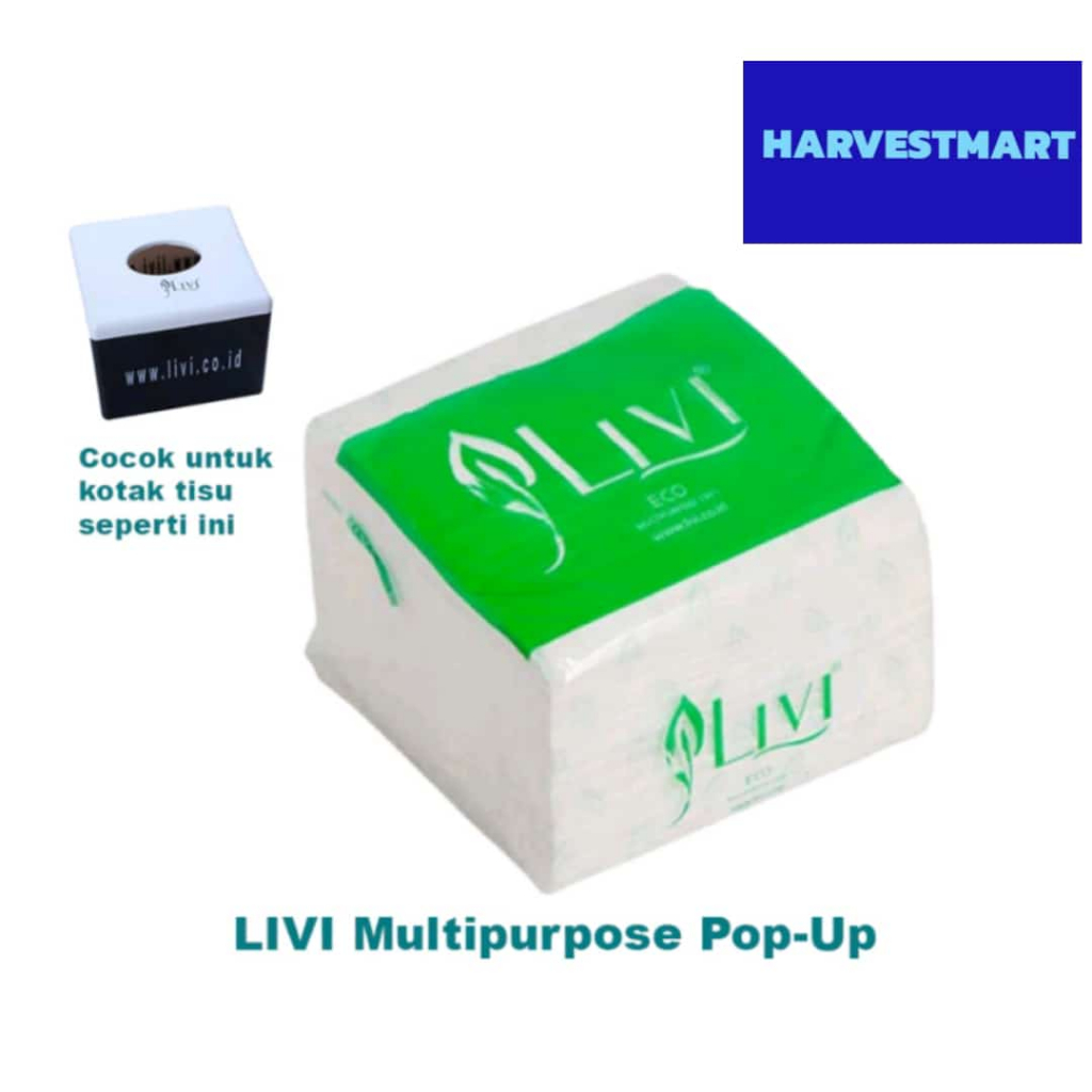 Jual Livi Eco Tissue Multipurpose / Tisu Meja Makan / Tisu Pop Up 150s ...