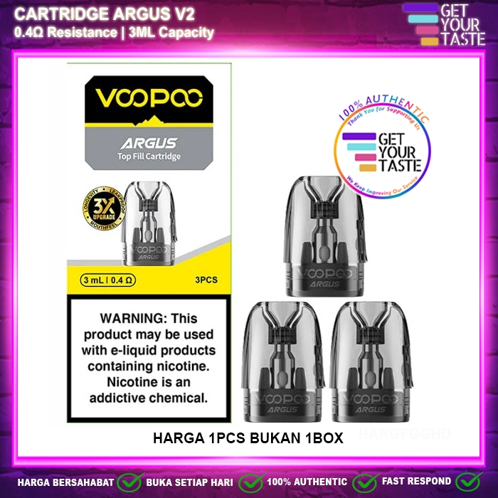 Jual Cartridge Argus Pod V2 Top Fill 3ML for P2 G2 Pod Kit Authentic by ...