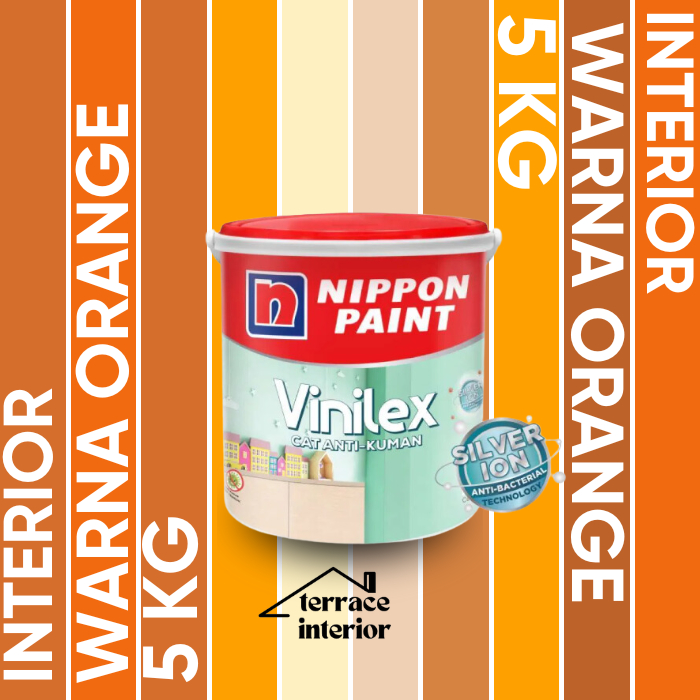 Jual Cat Tembok Vinilex Silver Ion Nippon Paint Interior Warna Orange 5kg | Shopee Indonesia