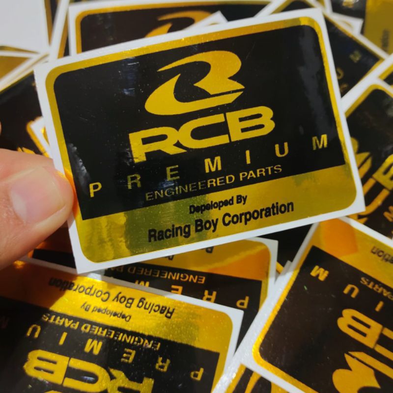 Jual STIKER SHOCK RCB GOLD HOLOGRAM sticker tanki stiker custom rcb ...