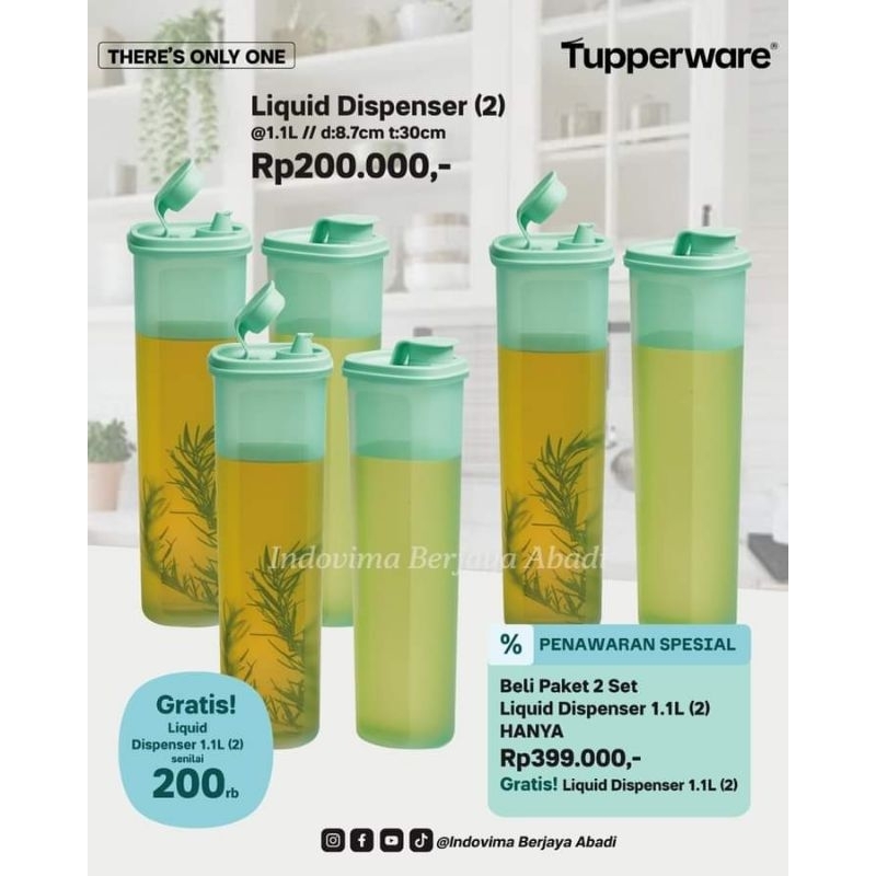 Jual LIQUID DISPENSER 6PC TUPPERWARE | Shopee Indonesia