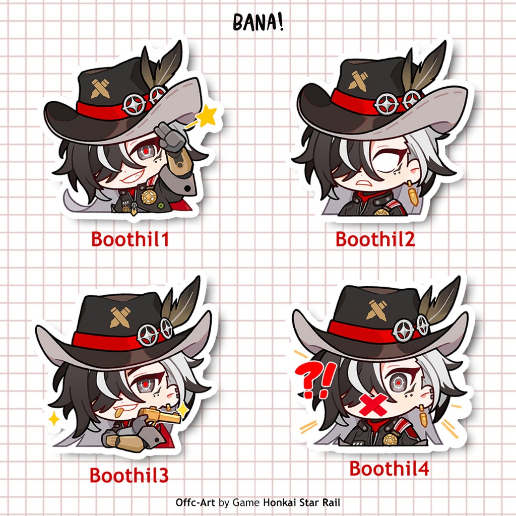 Jual Stiker Honkai Star Rail BOOTHIL Bijian Stiker Anime Waterproof ...