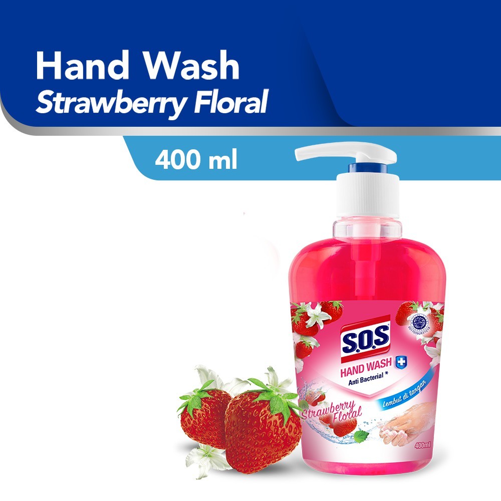 Jual SOS Hand Wash Sabun Cuci Tangan Botol Pump 400ml 400 ml | Shopee ...
