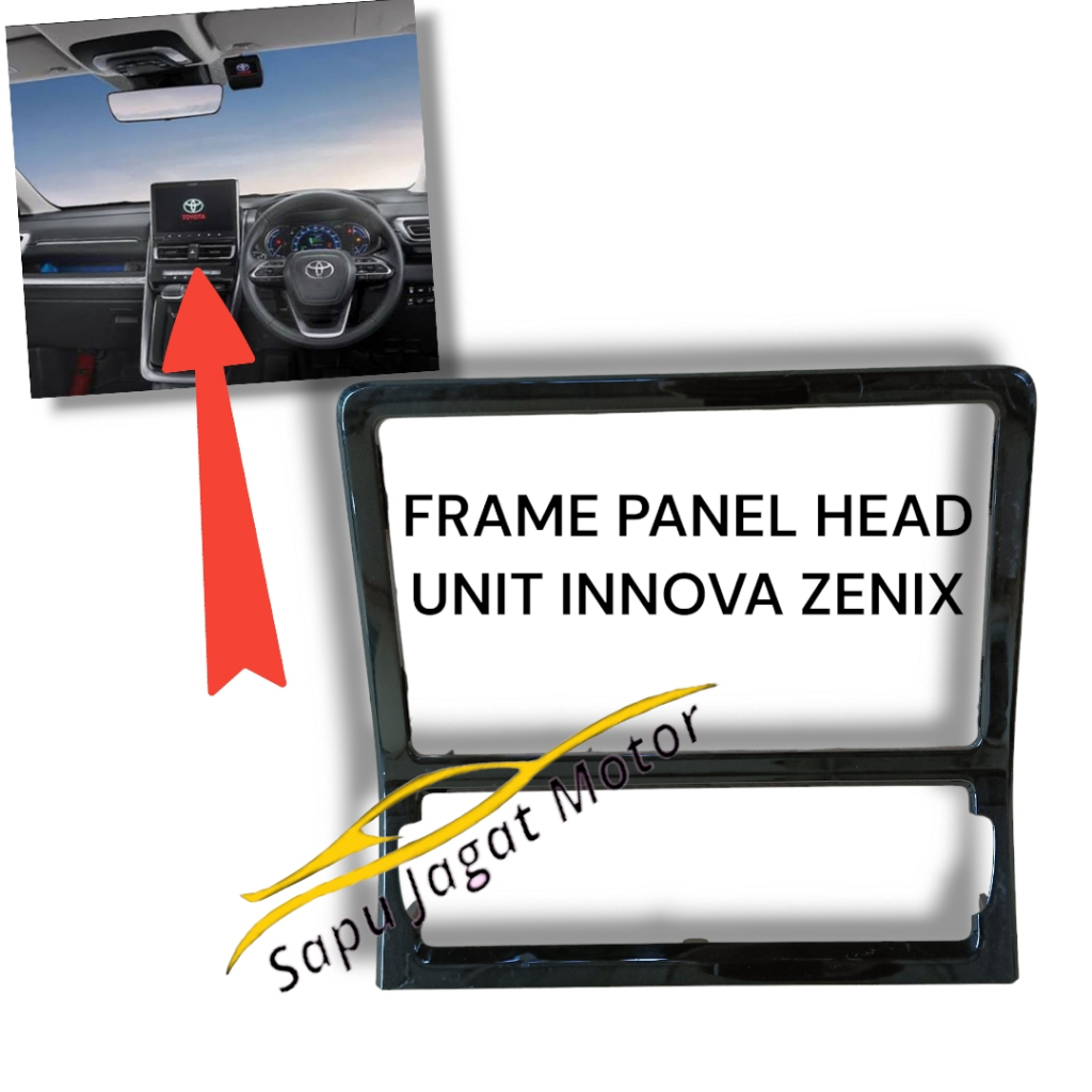 Jual frame head unit innova zenix 10 inch original tipe Q black piano ...