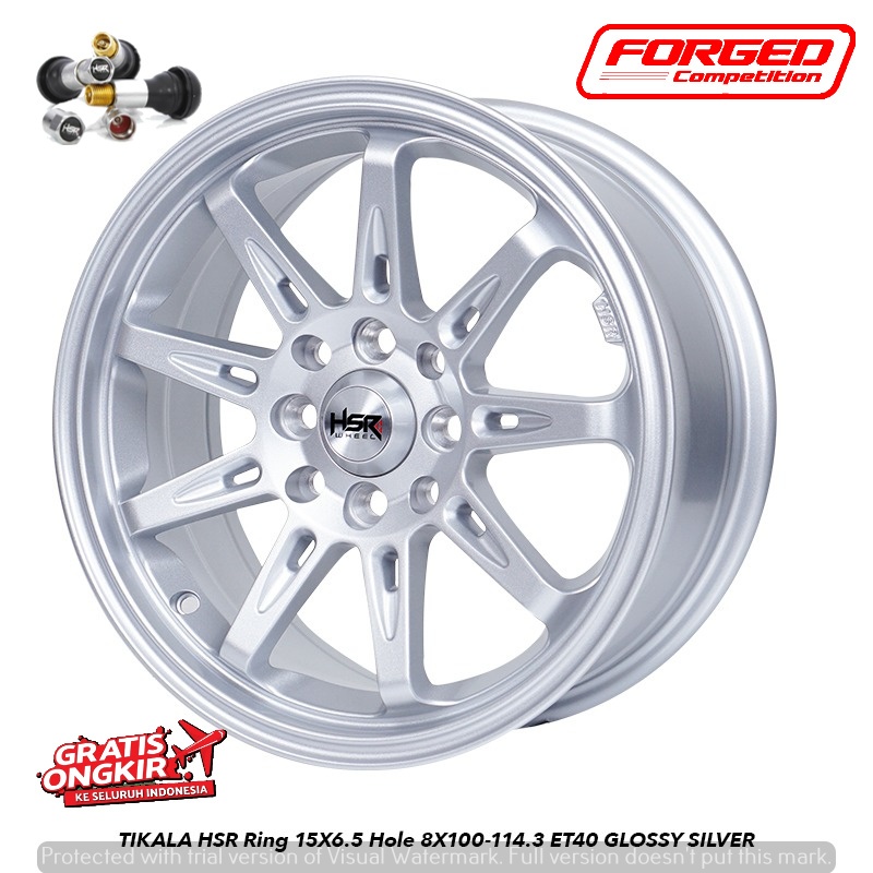 Jual VELG MOBIL HSR TIKALA R15 LUBANG 8 ET40 WARNA GLOSSY SILVER KEREN RATA BODI COCOK UNTUK ...