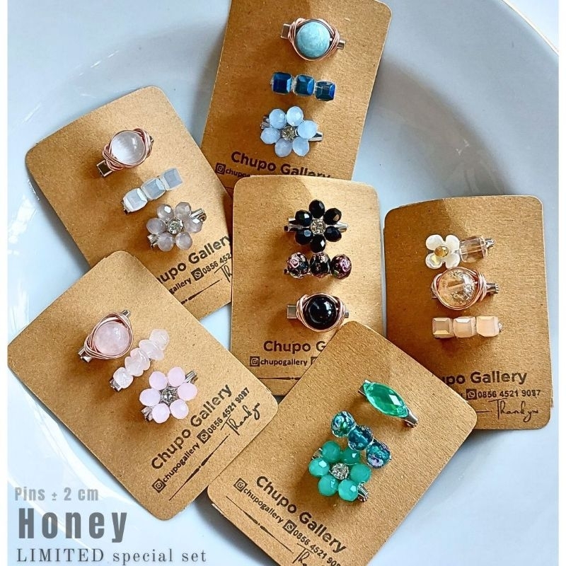 Jual HONEYset-3pcs Bros dagu peniti hijab 2cm Stainless Steels ANTI ...