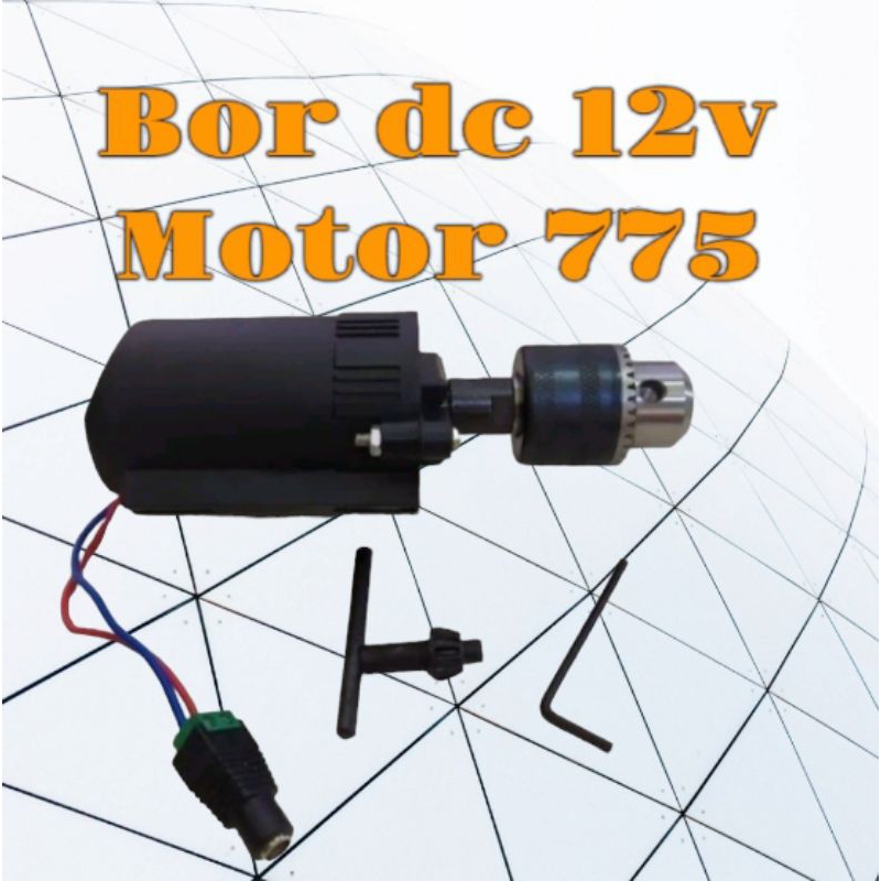 Jual Bor Dinamo 775 - DC 12 Volt - Dengan Chuck Kepala Bor 10 mm Ulir ...