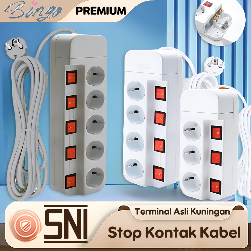 Jual Stop Kontak Arde 3/ 4/ 5 Lubang Uticon SNI + Kabel Saklar ON OF SETIAP LUBANG SNI | Shopee ...