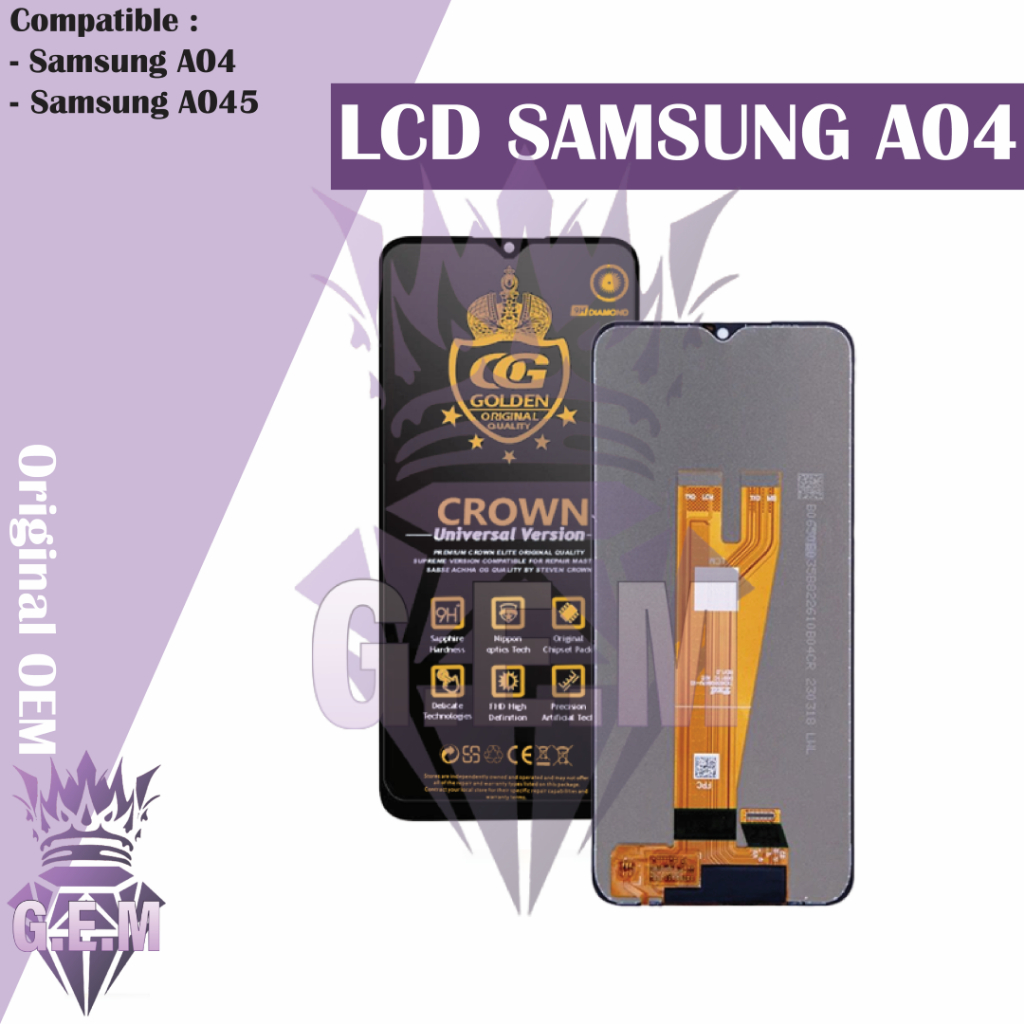 Jual LCD SAMSUNG A04 A045 A045F LCD TS FULLSET TOUCHSCREEN COMPLETE ORIGINAL | Shopee Indonesia